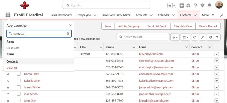 Creating And Managing Contacts In Salesforce Integralogic