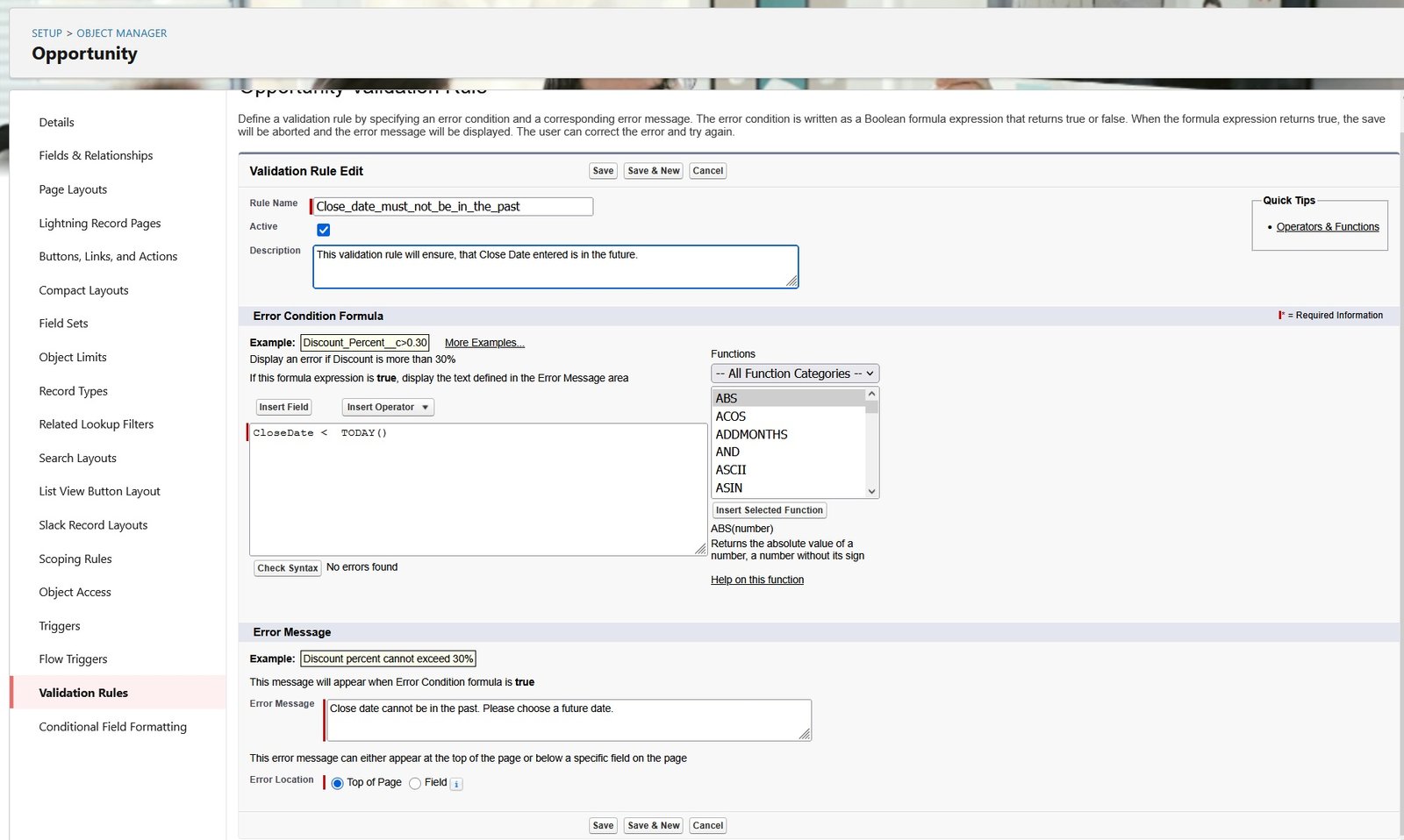 What Are Salesforce Validation Rules and How to Use Them - IntegraLogic